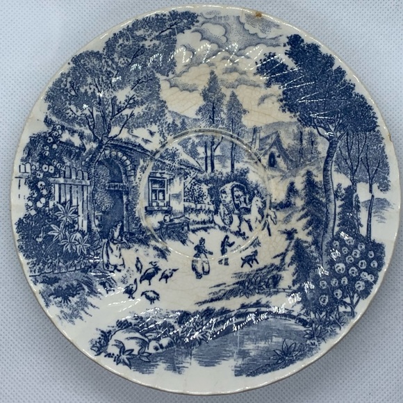Dining | Beautiful Vintage Rossini Country French Plate Blue And White ...